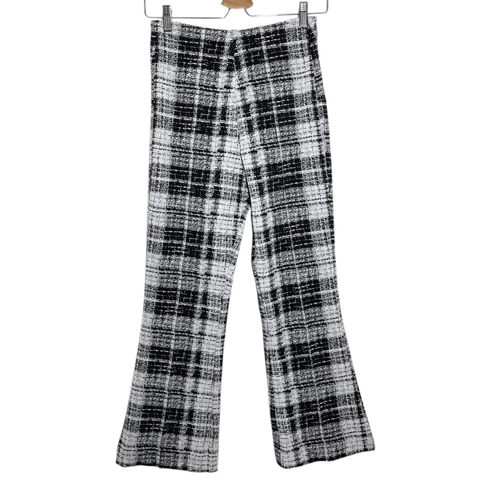 Ona By Yoon Chung Black White Plaid Kick Flare Pull O… - Gem